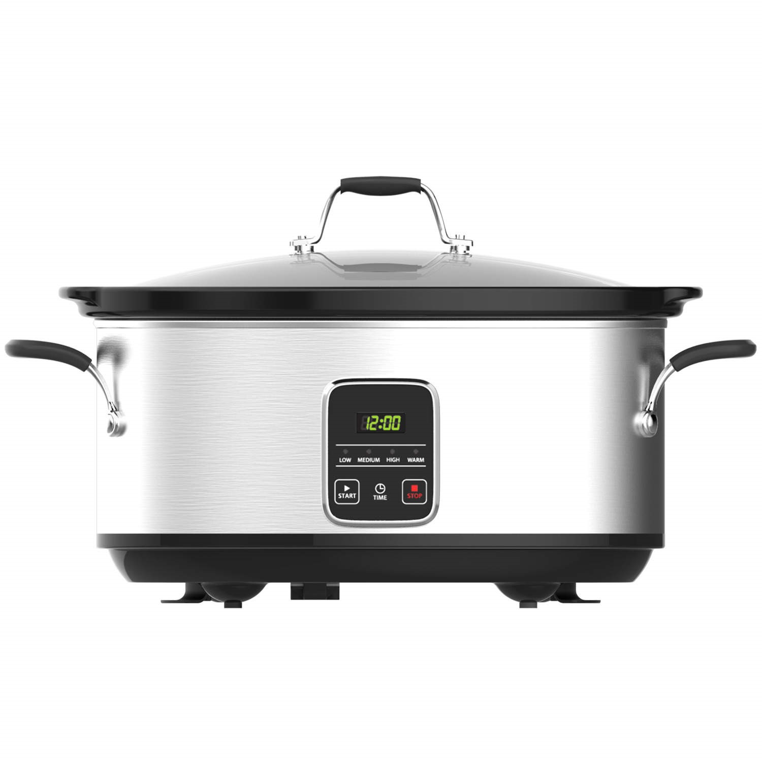 electriQ 6.2L Slow Cooker with Digital LED Display & Cool Touch Handles ...