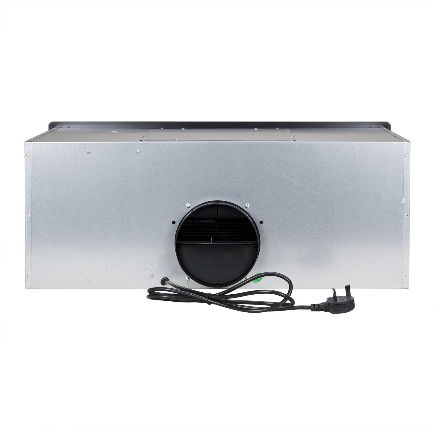 electriQ 72cm Glass Canopy Cooker Hood - Black | electriQ