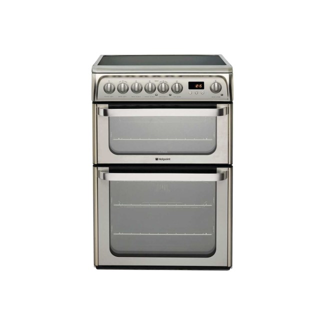 Refurbished Hotpoint HUE61X 60cm Electric Cooker With Ceramic Hob ...