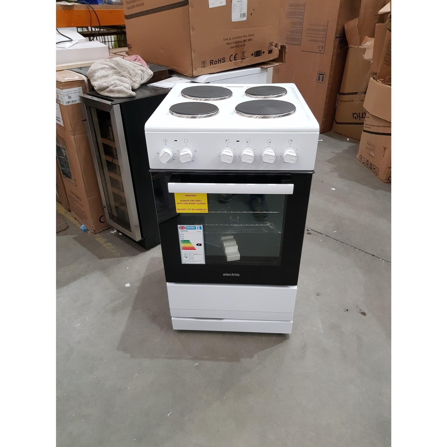 Refurbished electriQ EQEC50W1 50cm Single Oven Electric Cooker with ...