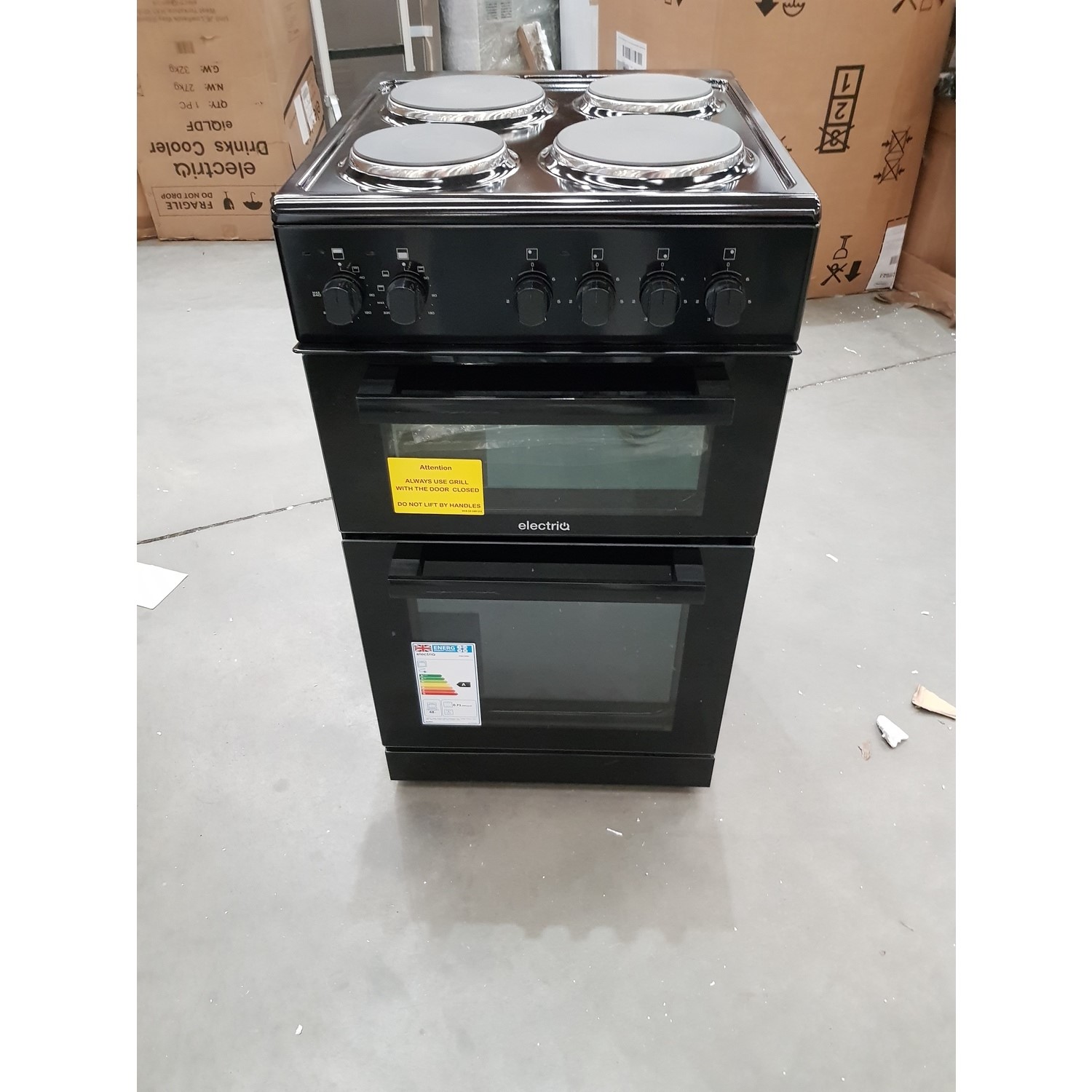 Refurbished electriQ EQEC50B2 50cm Double Cavity Electric Cooker with ...