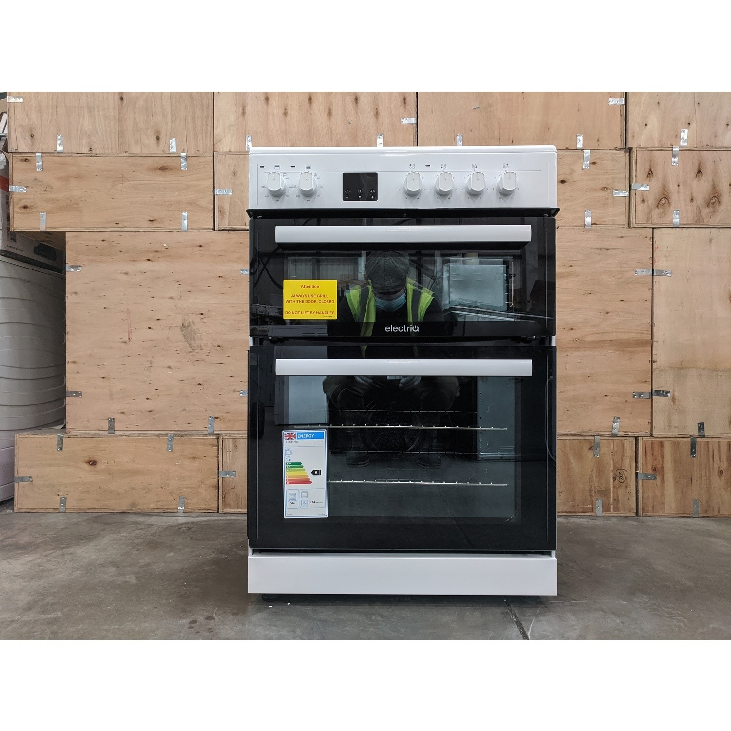 Refurbished electriQ EQEC60W4 60cm Double Cavity Electric Cooker with ...