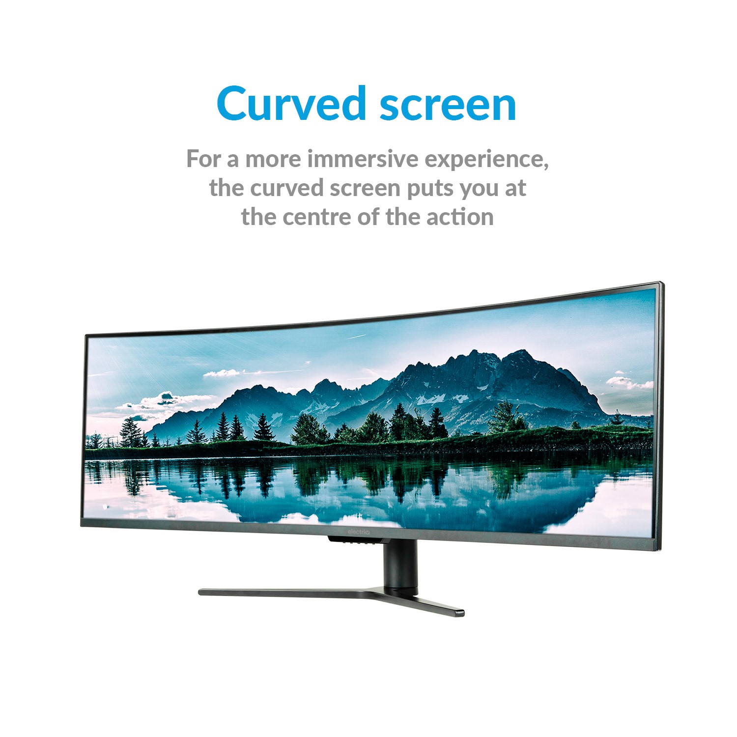 electriQ 49" QLED Double Full HD Super UltraWide Curved Monitor | electriQ