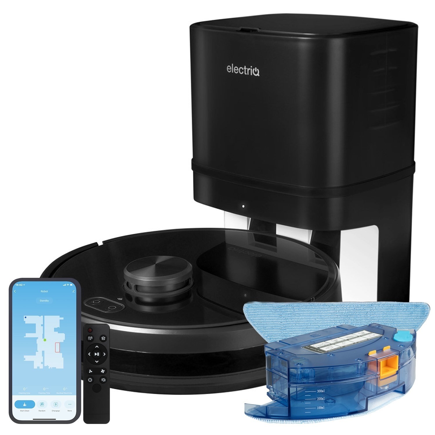 electriQ MIMO Robot Vacuum Cleaner and Mop - Self-Emptying - 4000Pa ...