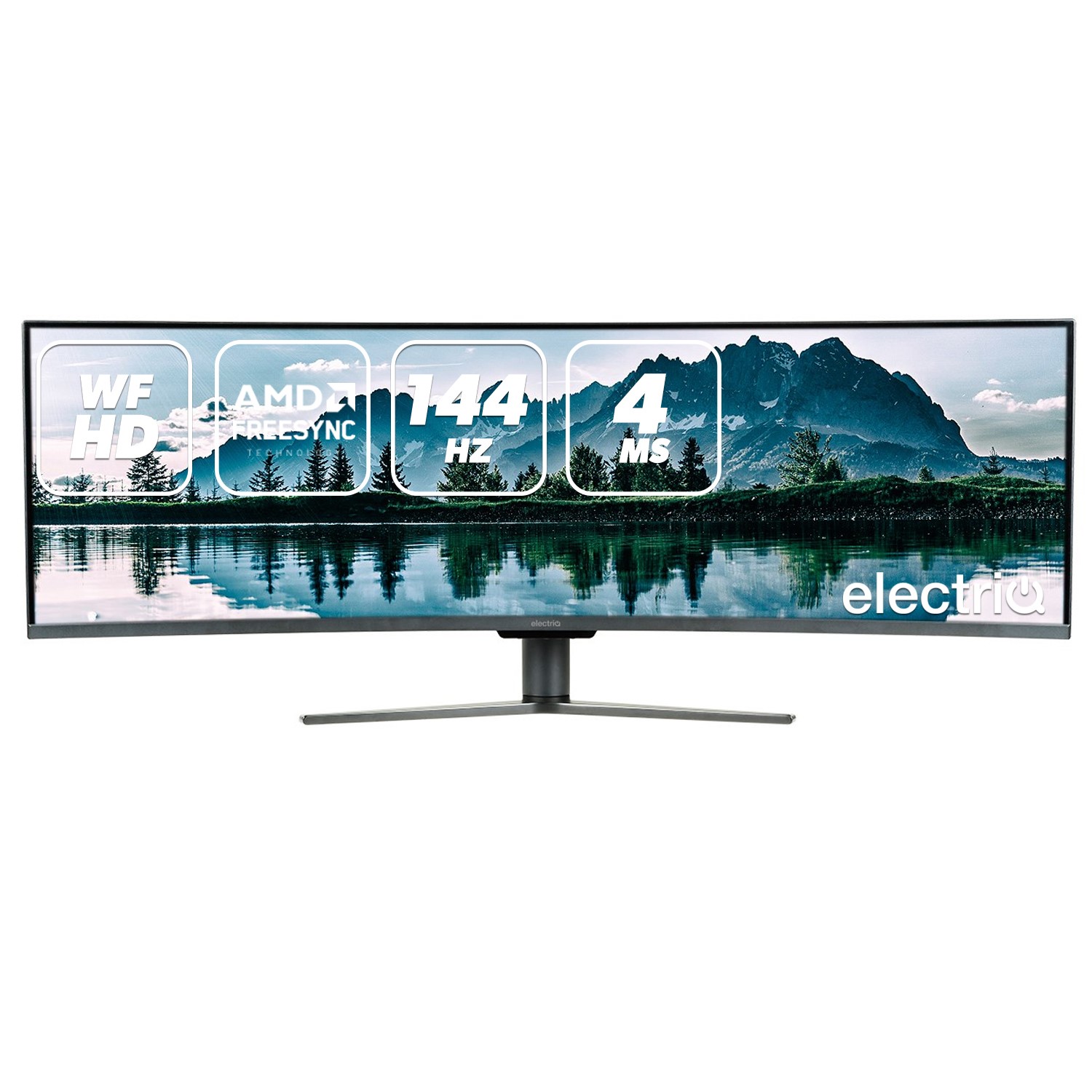 electriQ 49" QLED 144Hz Full HD Super UltraWide Curved Monitor | electriQ
