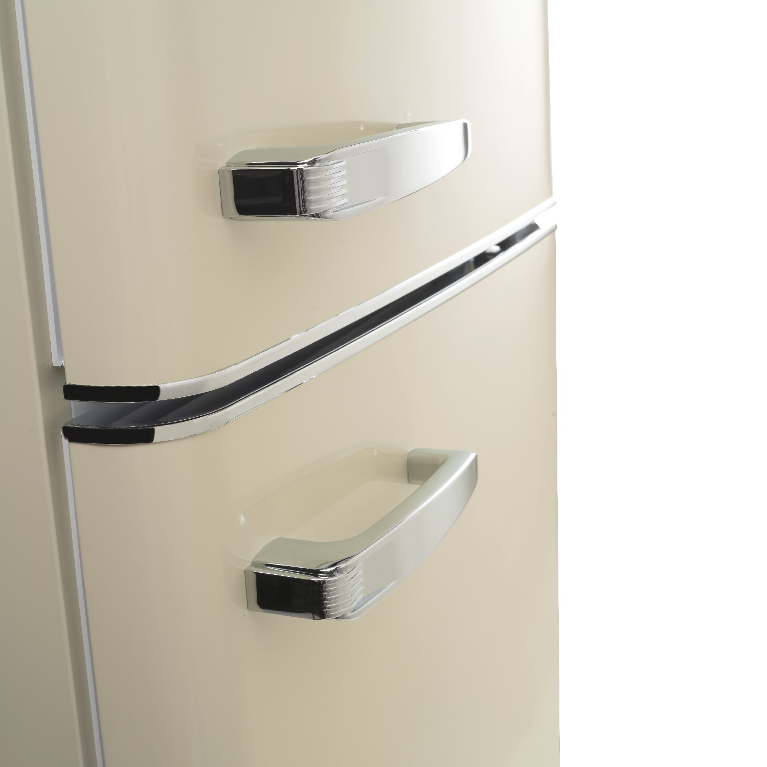 electriQ 60/40 Retro Freestanding Fridge Freezer - Cream | electriQ