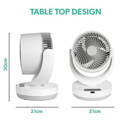 electriQ 6 Inch DC Oscillating Desk Fan Whisper Quiet Low Energy electriQ