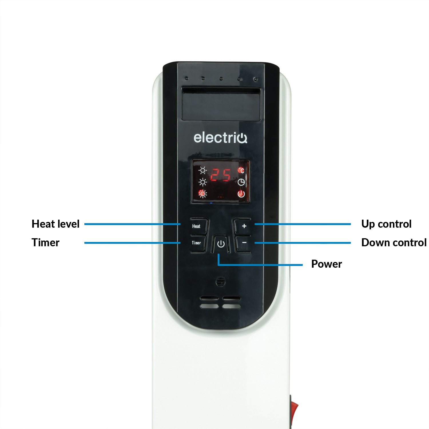 GRADE A3 - electriQ 2.5kw Smart WiFi Alexa Oil Filled Radiator 11 Fin ...