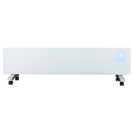 GRADE A1 - electriQ 750W Smart Designer Slim Glass Panel Heater - Wall ...