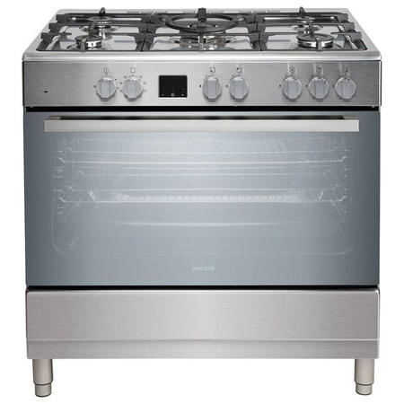 electriQ 90cm Dual Fuel Range Cooker with Mirror Door Finish ...