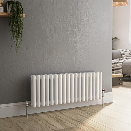 Reggio White Horizontal Triple Column Traditional Radiator 300x830mm ...