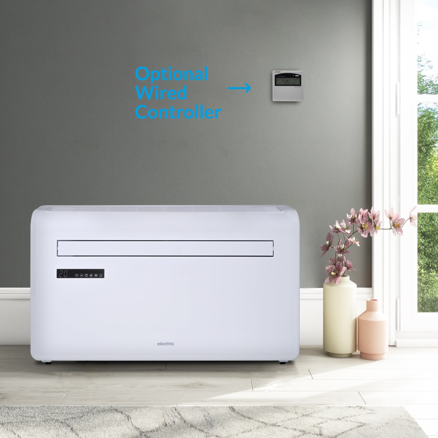 electriQ 10000 BTU Wall Mounted Heat Pump Air Conditioner with Smart ...