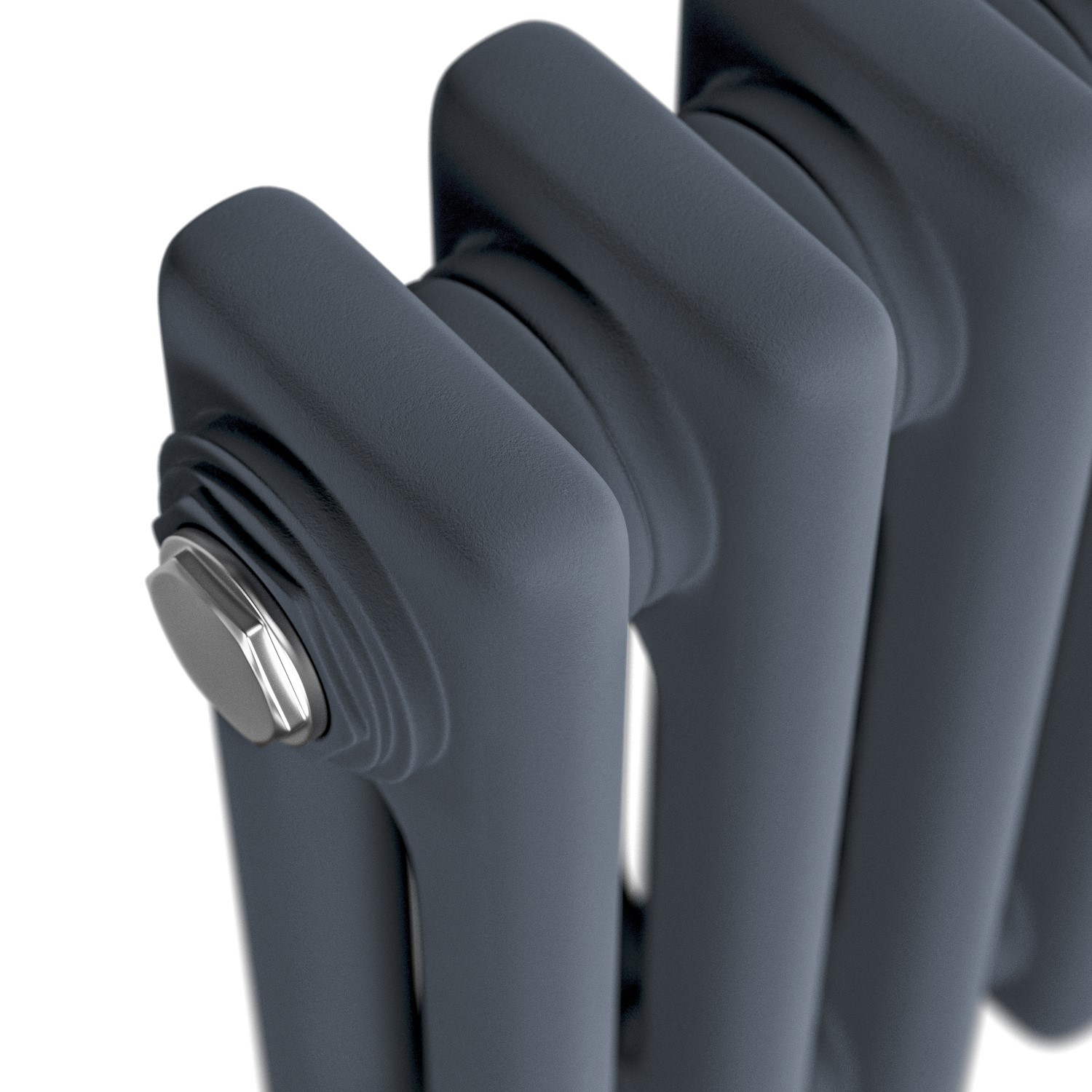 Reggio Anthracite Vertical Double Column Traditional Radiator ...