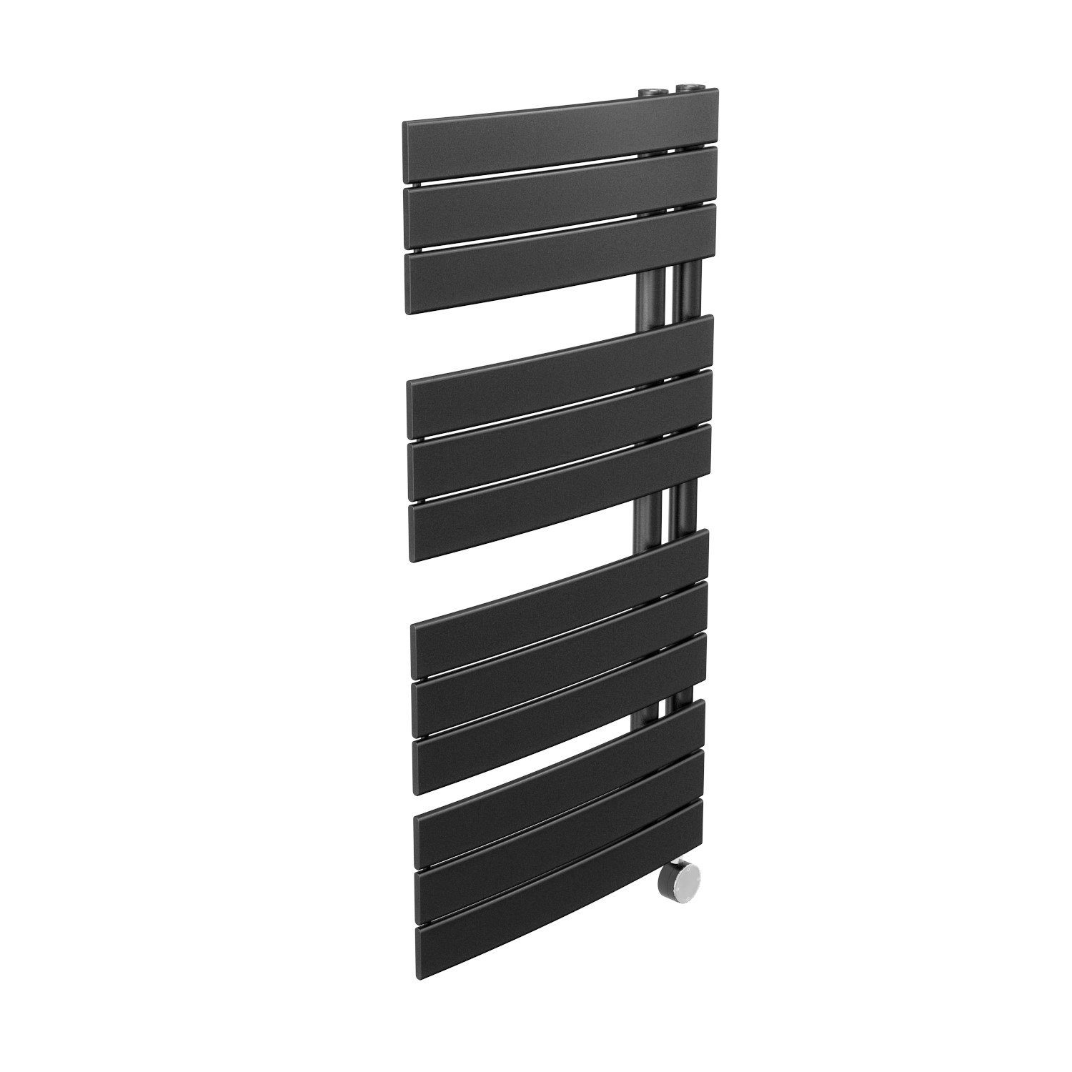 electriQ Flat Panel Electric Towel Radiator H1080xW500mm - Black | electriQ