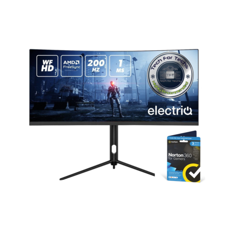 electriQ 30" VA Full HD UltraWide HDR 200Hz 1ms FreeSync Curved Gaming ...