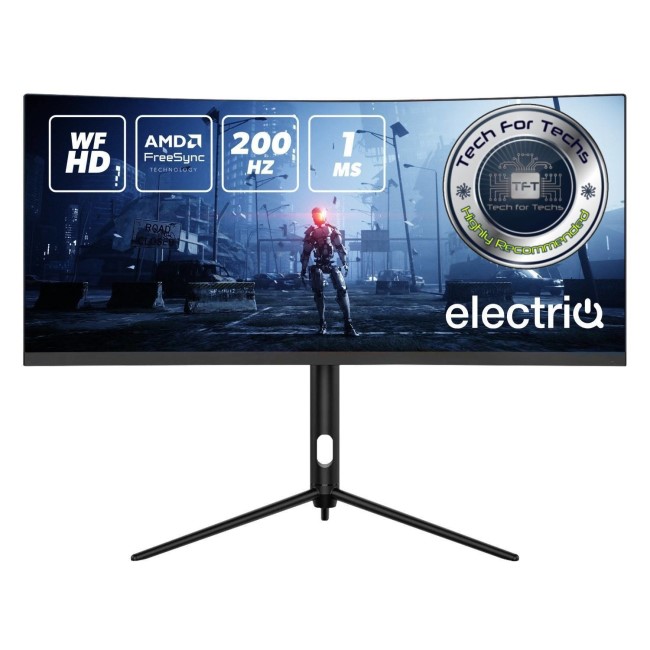 electriQ 30CVWF200VAFSGHAS 30" Full HD UltraWide HDR 200Hz FreeSync ...