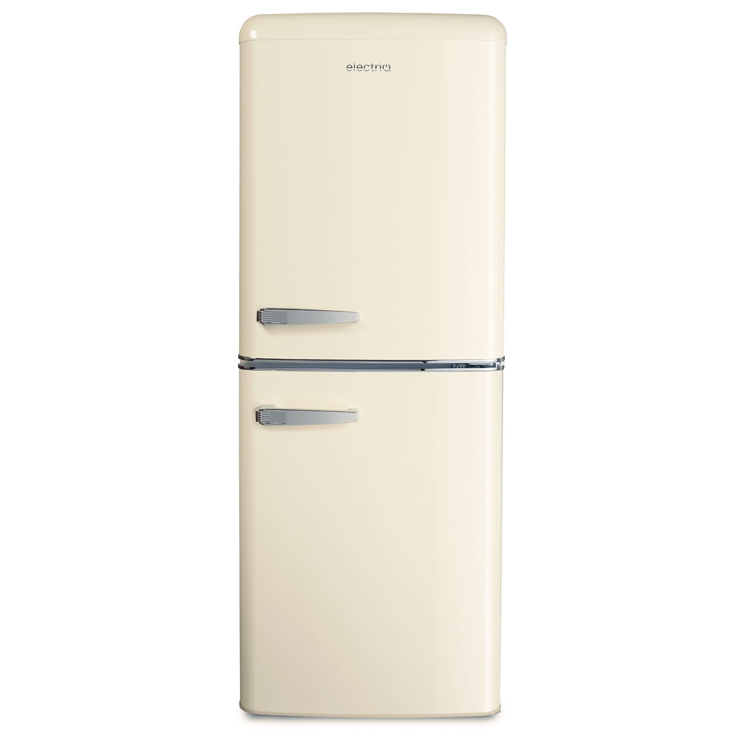 electriQ 153 Litre 60/40 Retro Freestanding Fridge Freezer - Cream ...