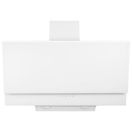 electriQ 80cm Angled Cooker Hood - White Glass | electriQ