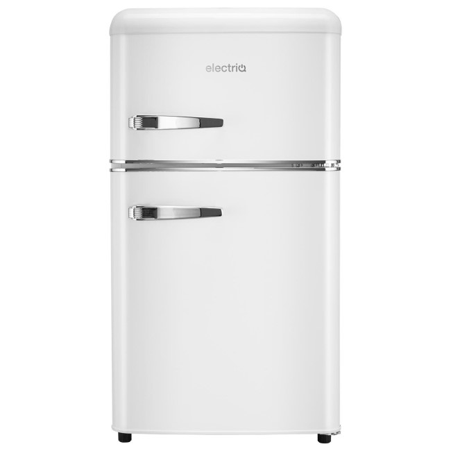 electriQ 80 Litre 70/30 Retro Freestanding Fridge Freezer - White ...